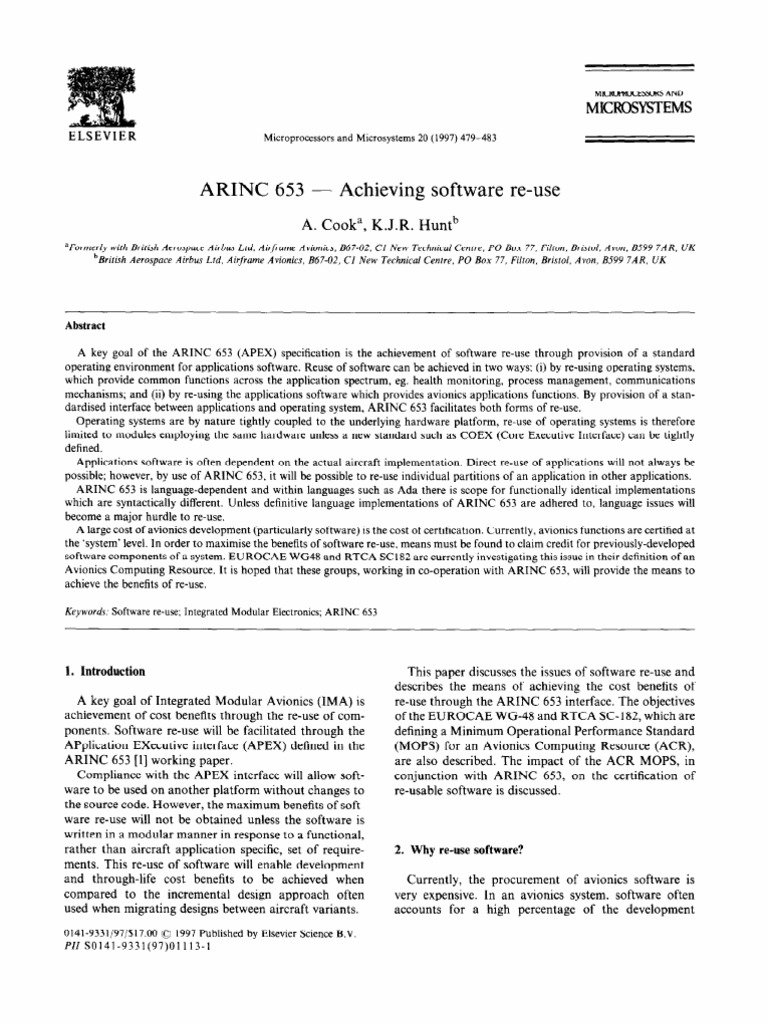 Avionics Software Re-use Strategies | PDF | Application Programming ...