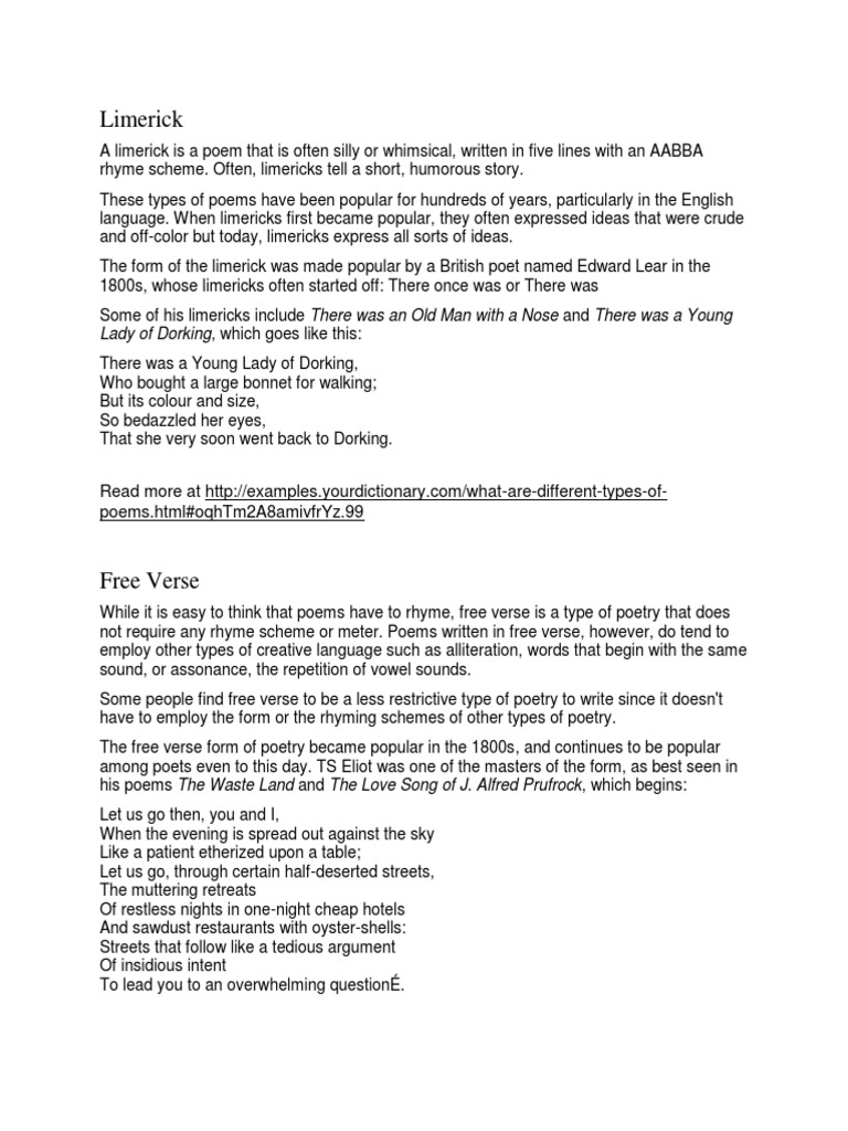 Limerick Poem | PDF | Limerick (Poetry) | Rhyme
