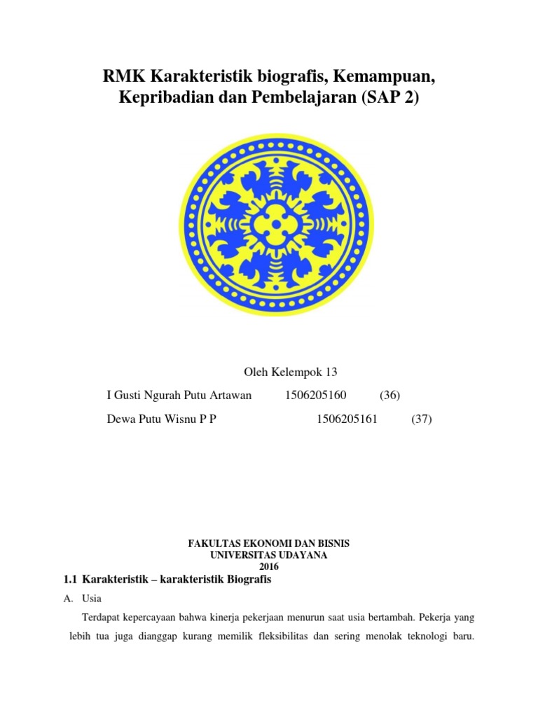 RMK SAP 2 Perilaku Organisasi | PDF | Karier & Perkembangan | Sains & Matematika