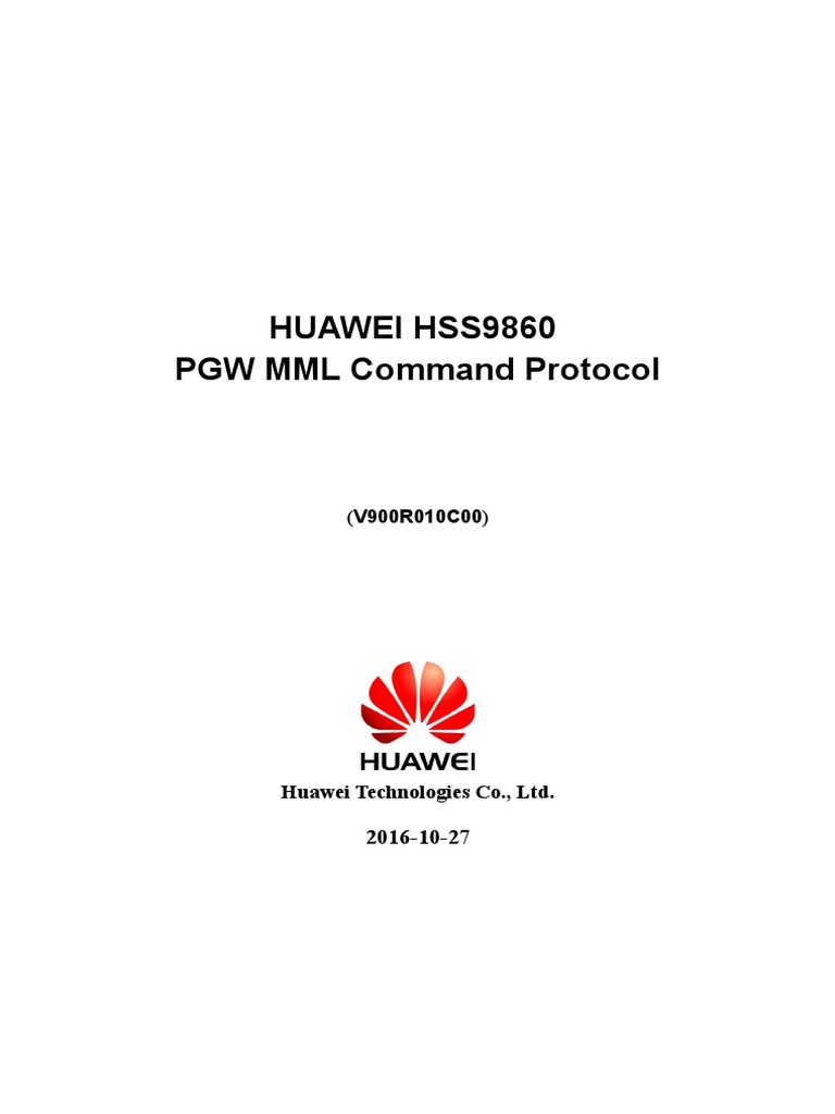 Huawei Hss9860 V900r010c00 Pgw Mml Command Protocol Pdf Port Computer Networking
