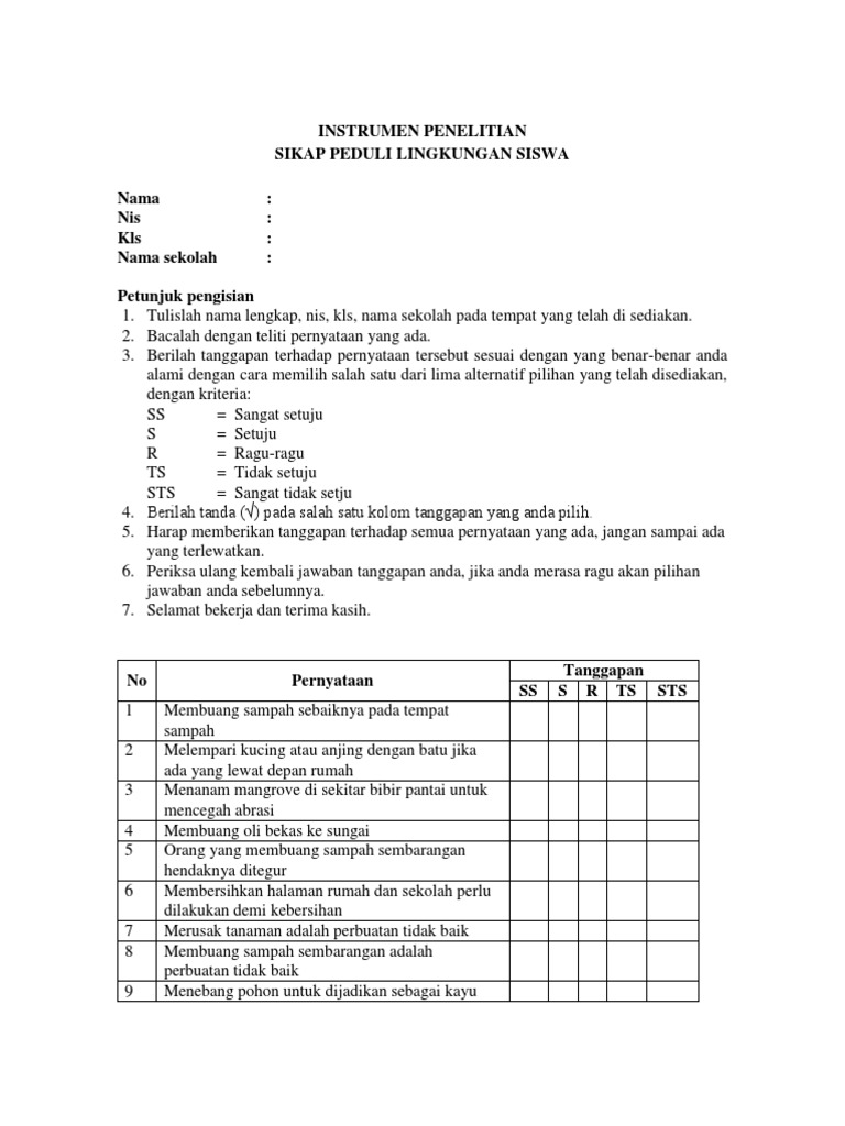 Instrumen Sikap | PDF