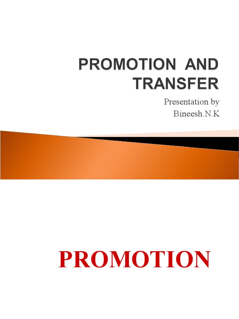 Promotion and Transfer | PDF | Employment | Business