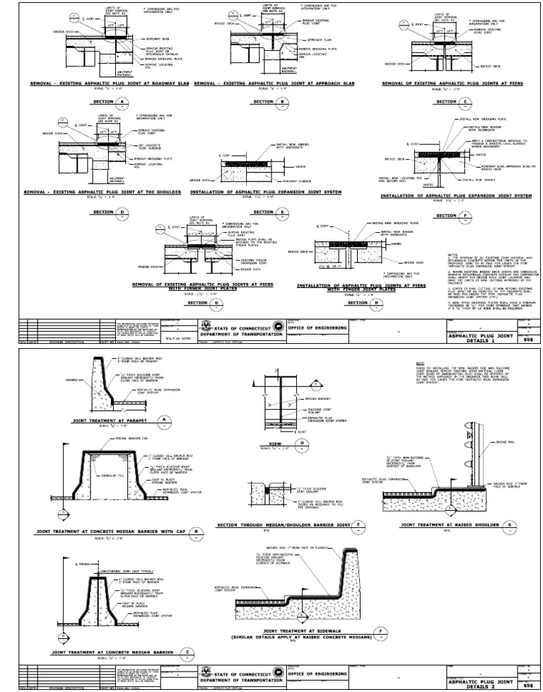 Asphaltic Plug Joint Details 1 | PDF | Engineering | Materials