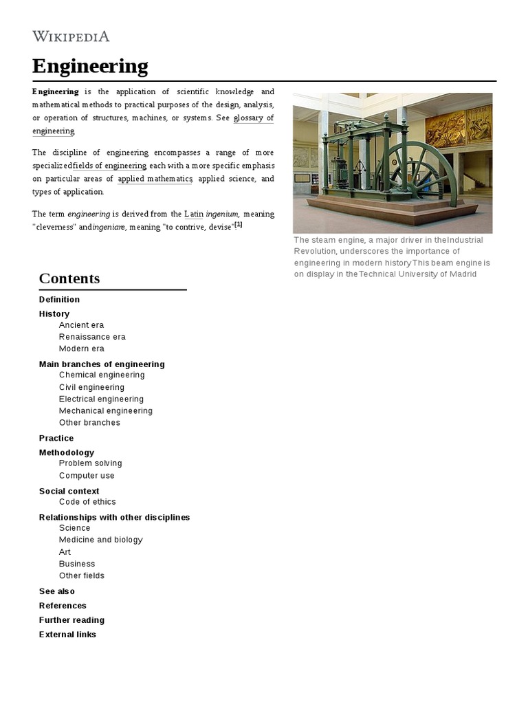 Engineering: Engineering Is The Application of Scientific Knowledge and ...