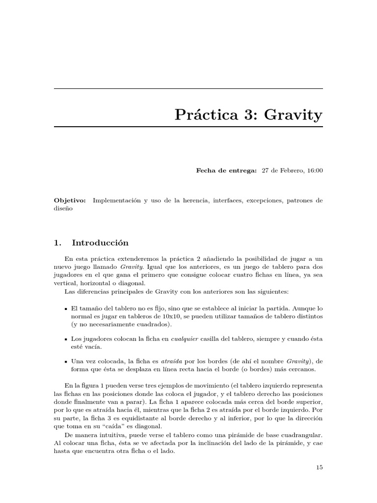 Juego Gravity: Implementación y Funcionalidades | PDF | Java (lenguaje ...