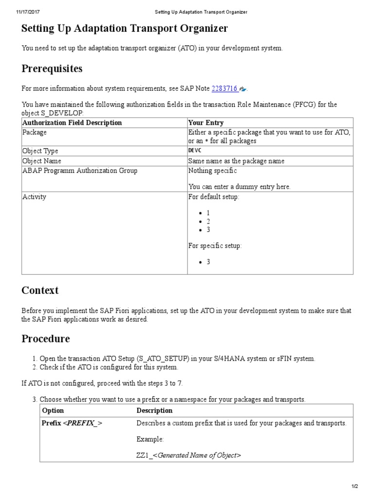 Setting Up Adaptation Transport Organizer | PDF | Namespace | Software