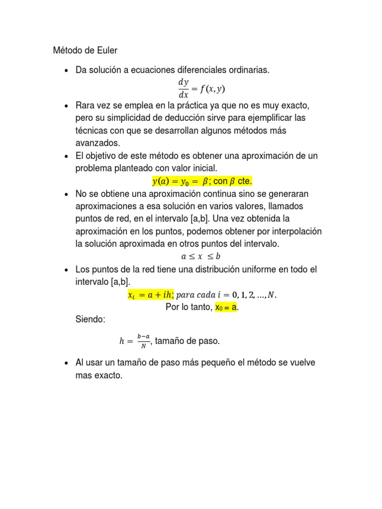 Método de Euler | PDF
