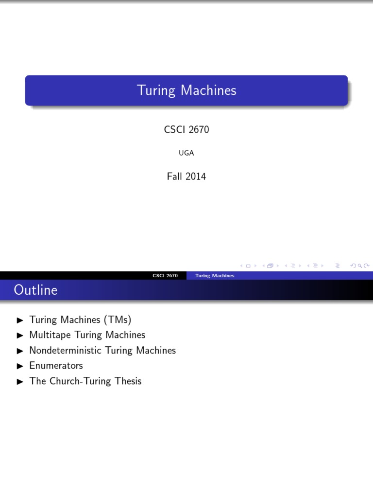 4 Turing Machines1 | PDF | Algorithms | Theory Of Computation