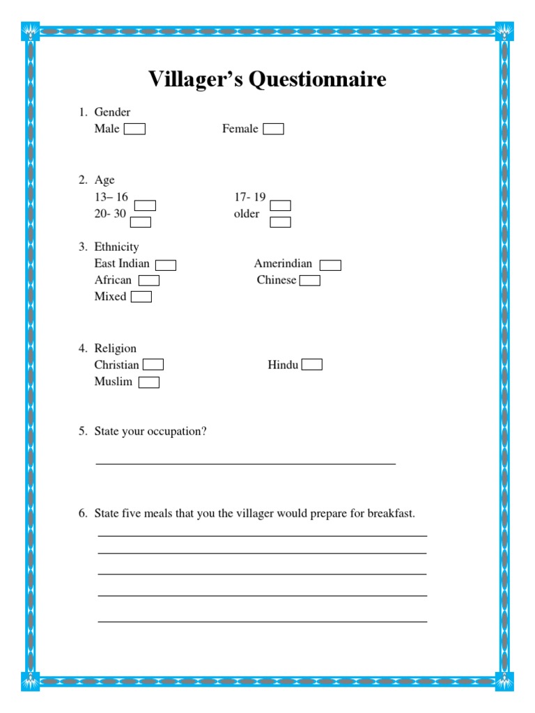 EDPM Questionnaire | PDF
