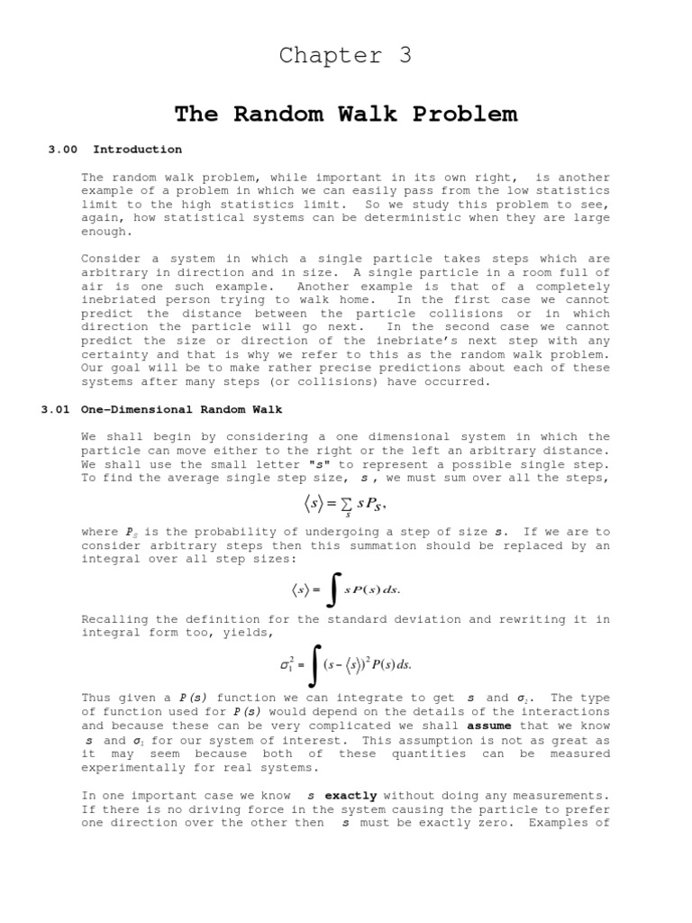 Statistical Analysis Of Random Walks Calculating Average Distance And