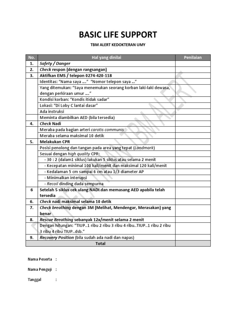 New Checklist Bls 1 | PDF
