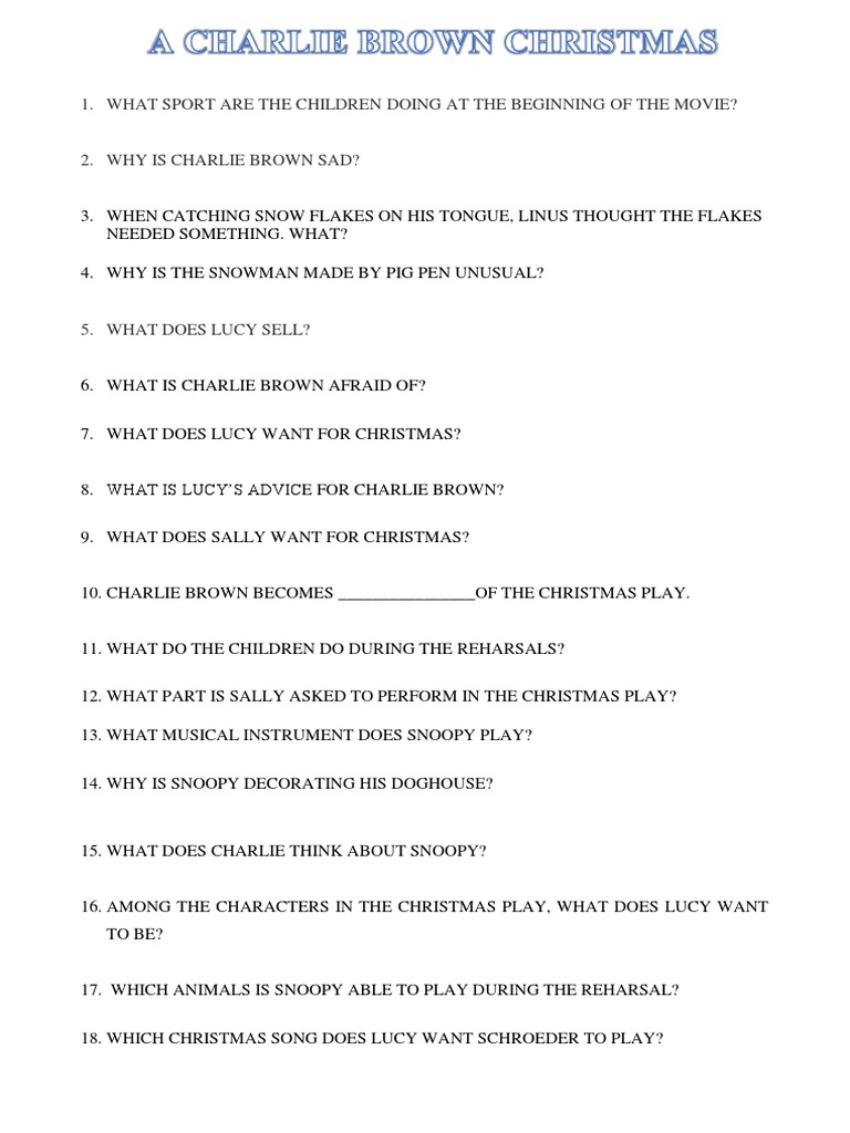 Videolistening Charlie Brown | PDF