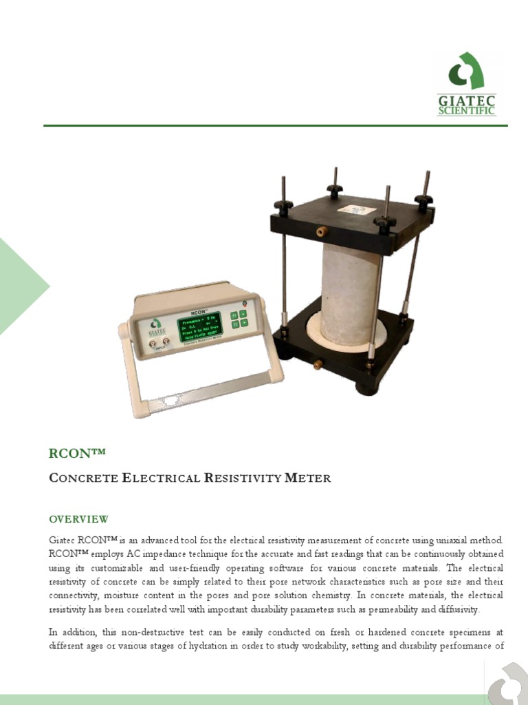 Rcon™: C E R M | PDF | Electrical Impedance | Concrete