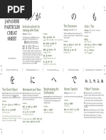 Japanese Particles Cheatsheet | PDF | Question | Semiotics