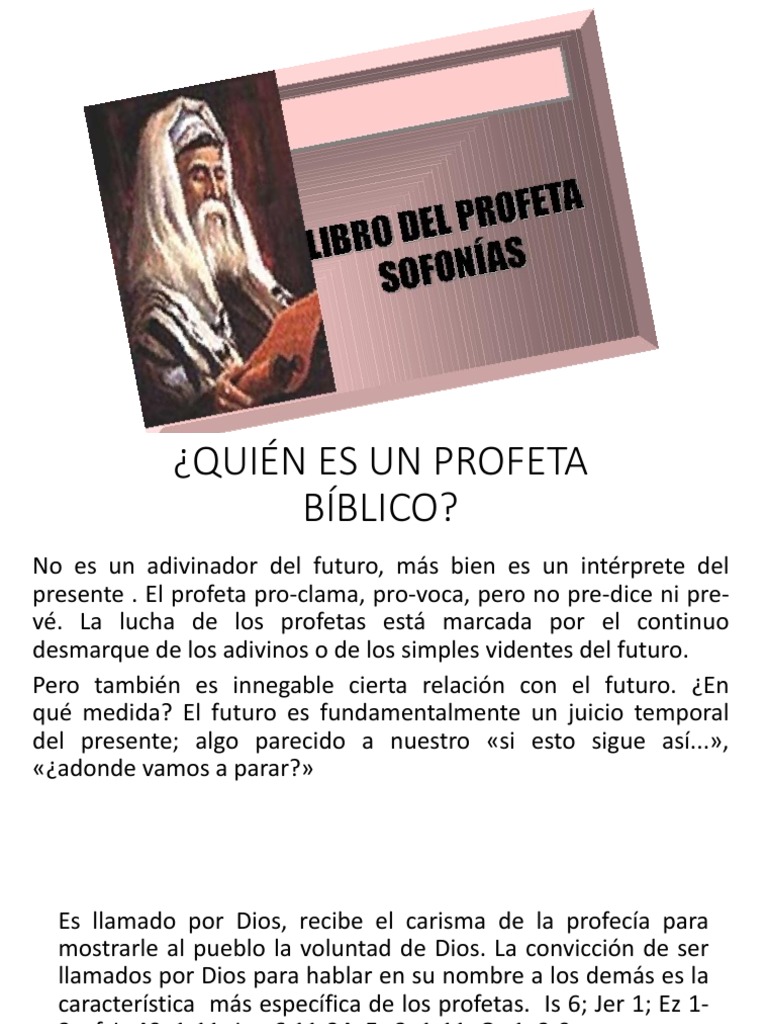 EL PROFETA SOFONÍAS.pptx | PDF | Jeremías | Nabucodonosor Ii