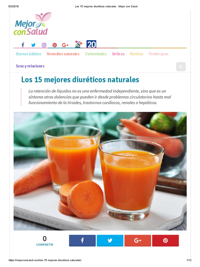 Mejores diuréticos naturales para retención | PDF | Salud y bienestar ...