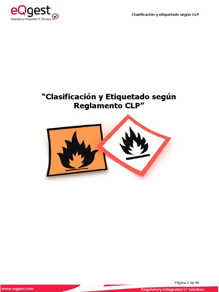 Clasificación y etiquetado de sustancias químicas según el Reglamento CLP | PDF | Naciones ...