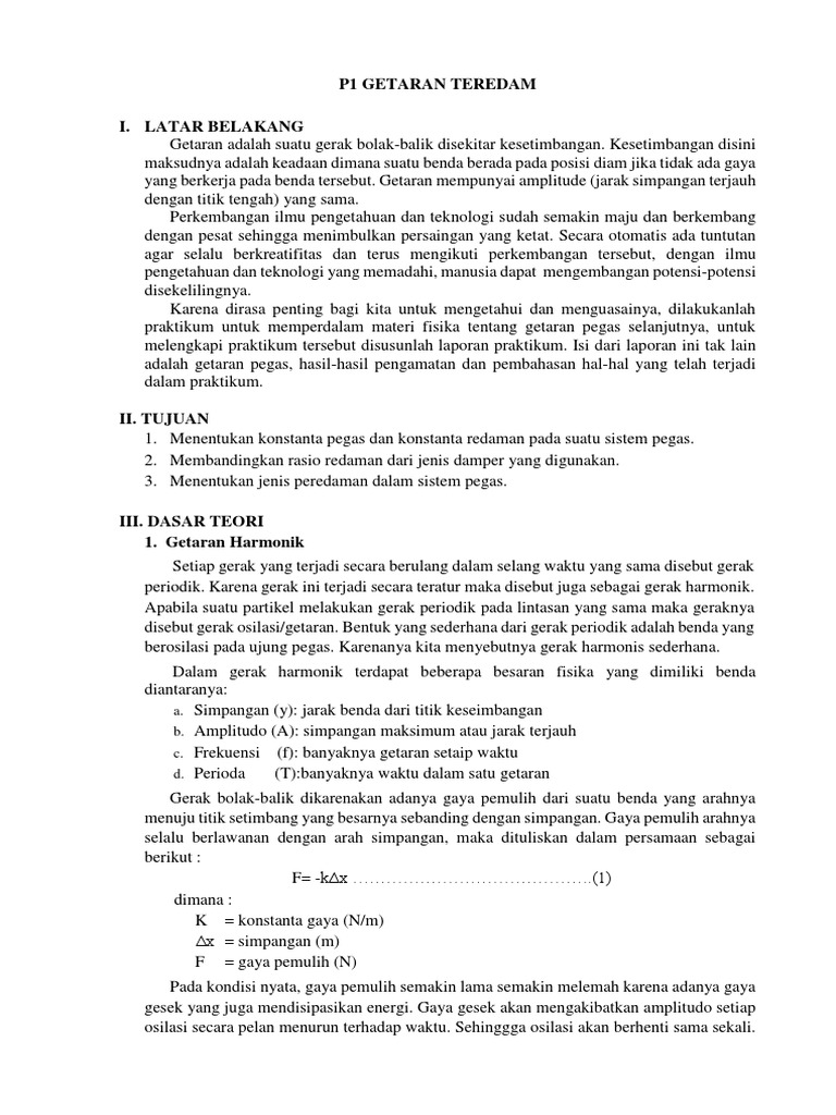 Modul p1 Getaran | PDF
