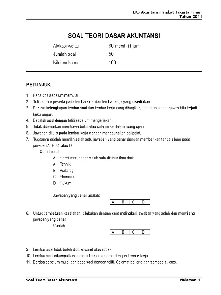 Soal Teori Akt | PDF