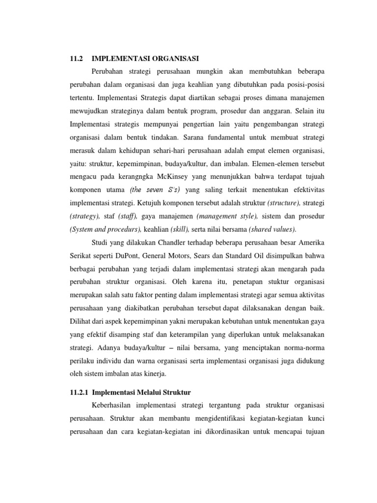 Implementasi Organisasi Fix | PDF