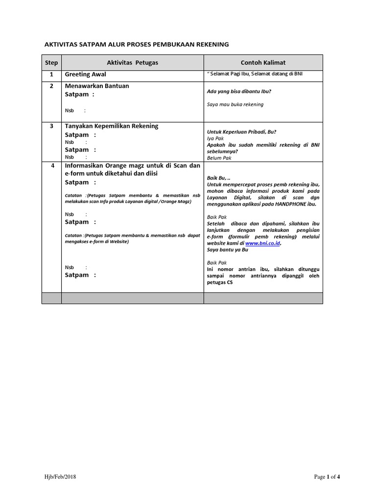 Lesson Learn Satpam Dan CS Alur Proses Pemb Rekg | PDF