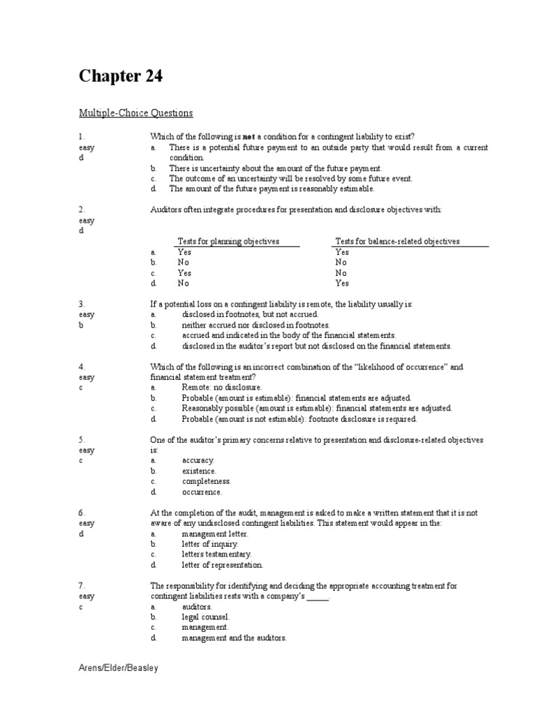 Chapter 24 | PDF | Going Concern | Audit