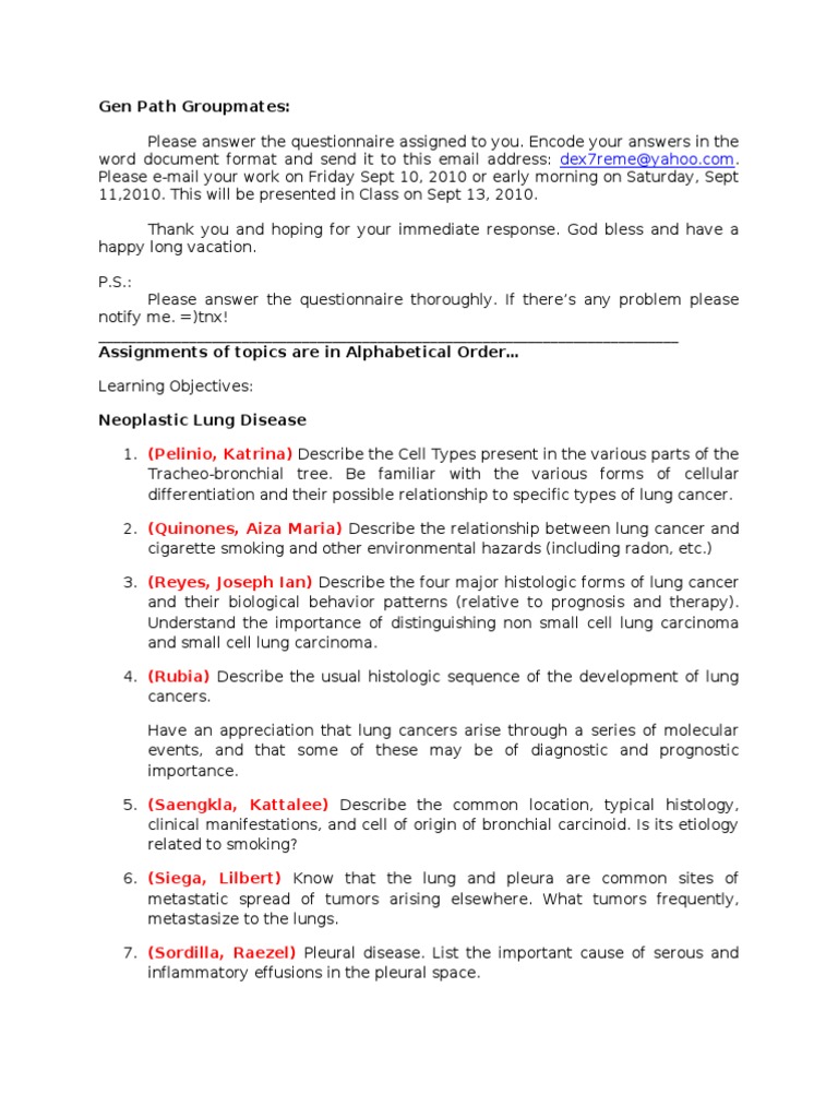 Gen Path Case Study | PDF | Lung Cancer | Metastasis
