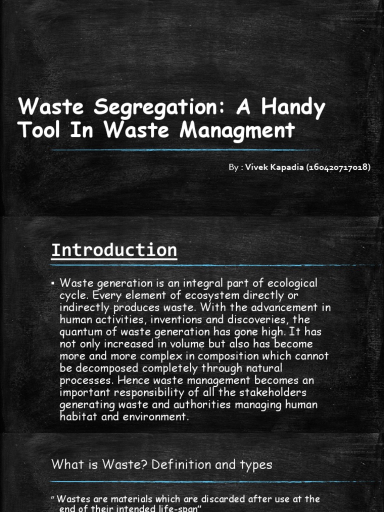 Advantages and Disadvantages of Waste Segregation | PDF | Waste ...