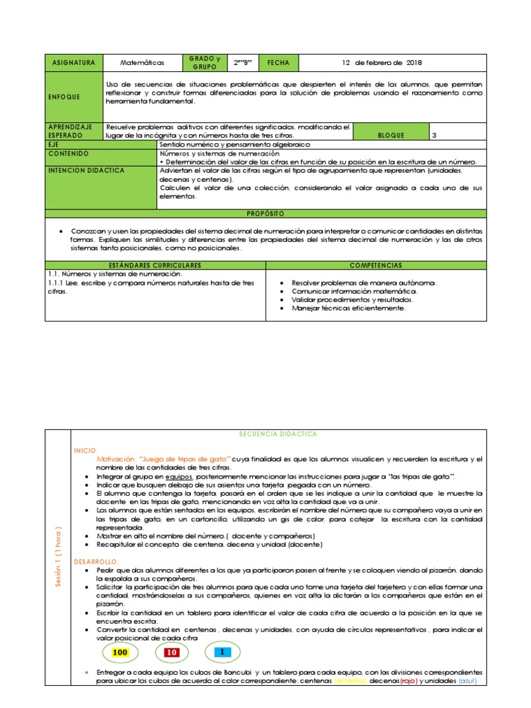 Plan Clase Modelo | PDF | Enseñanza de matemática | Ciencia cognitiva