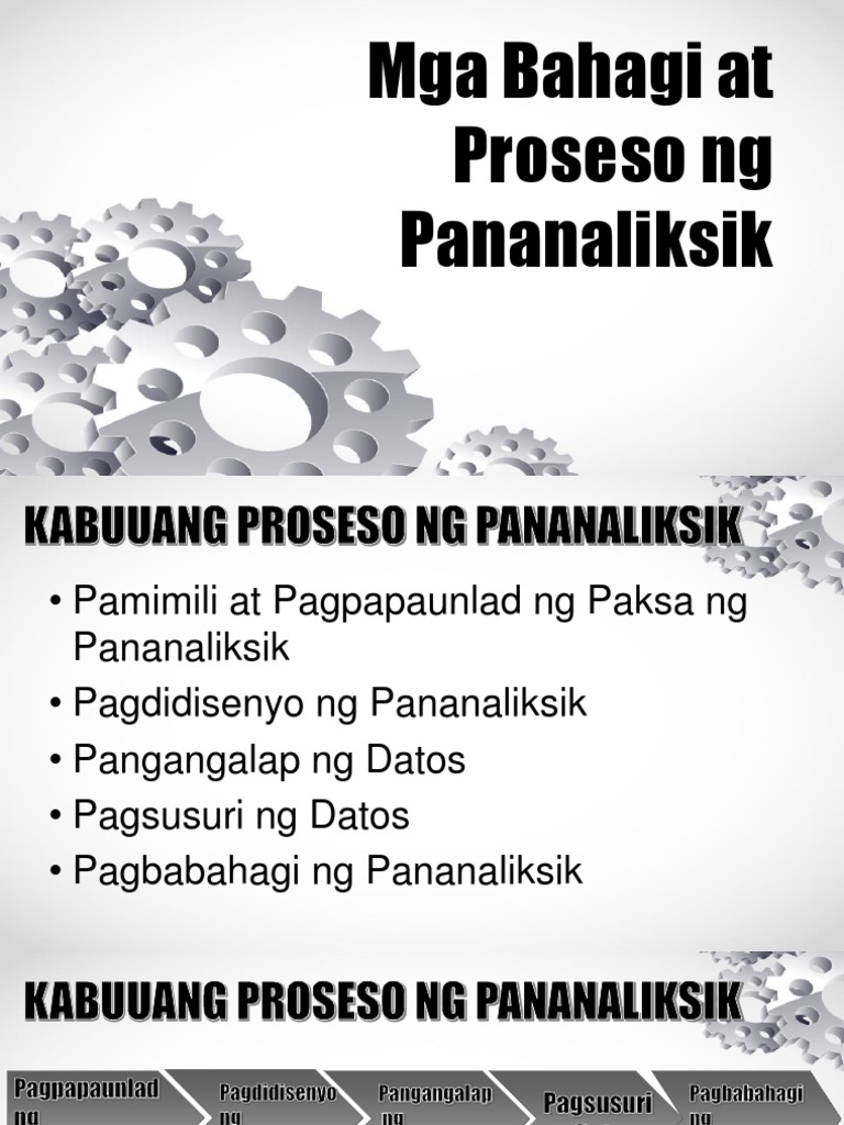 Mga Bahagi at Proseso NG Pananaliksik | PDF