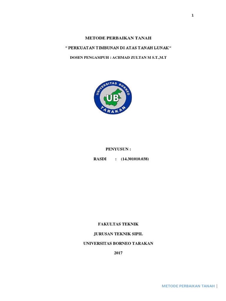 Metode Perkuatan Tanah Dengan Geosintetik | PDF | Sains & Matematika