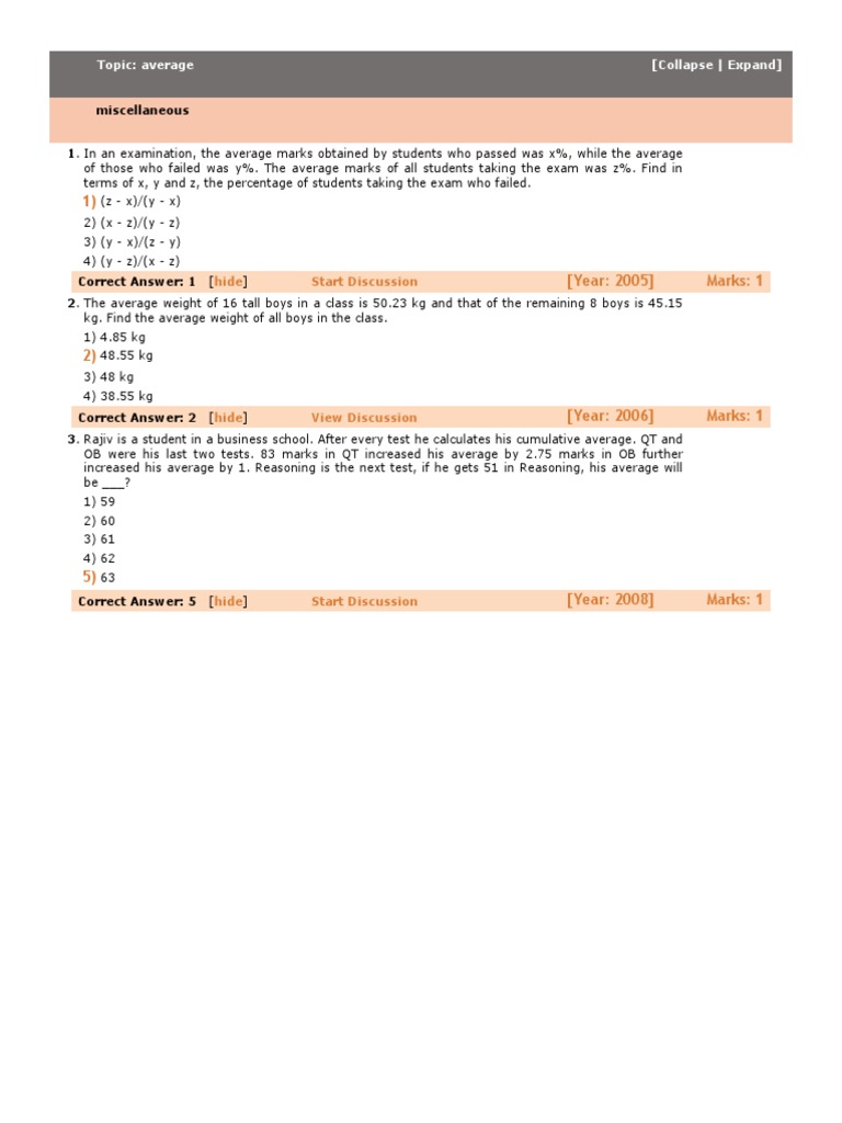 Exam Average Calculations | PDF | Teaching Methods & Materials