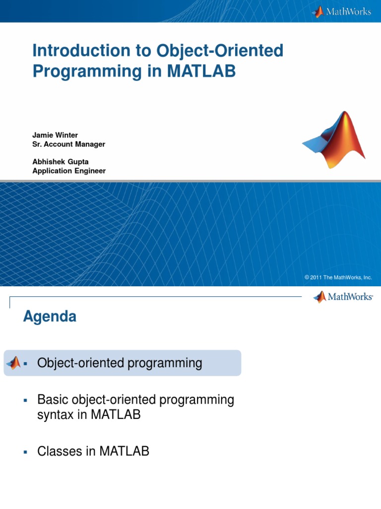 Introduction To Object Oriented Programming In Matlab Mathworks Pdf