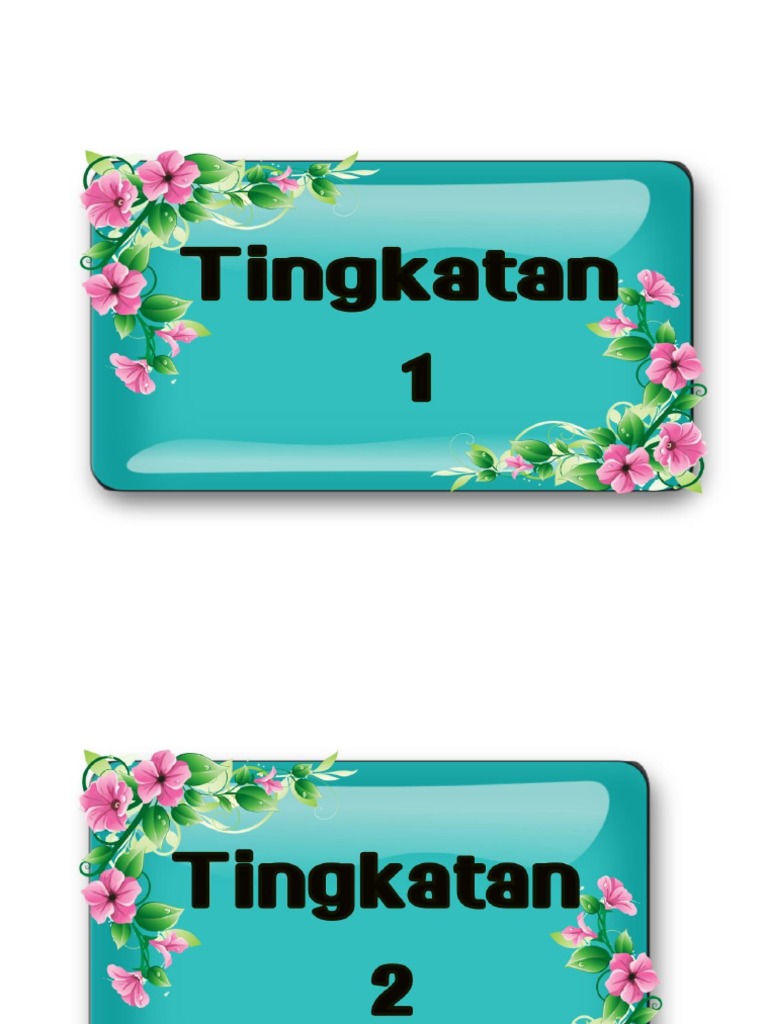 Label Tingkatan | PDF