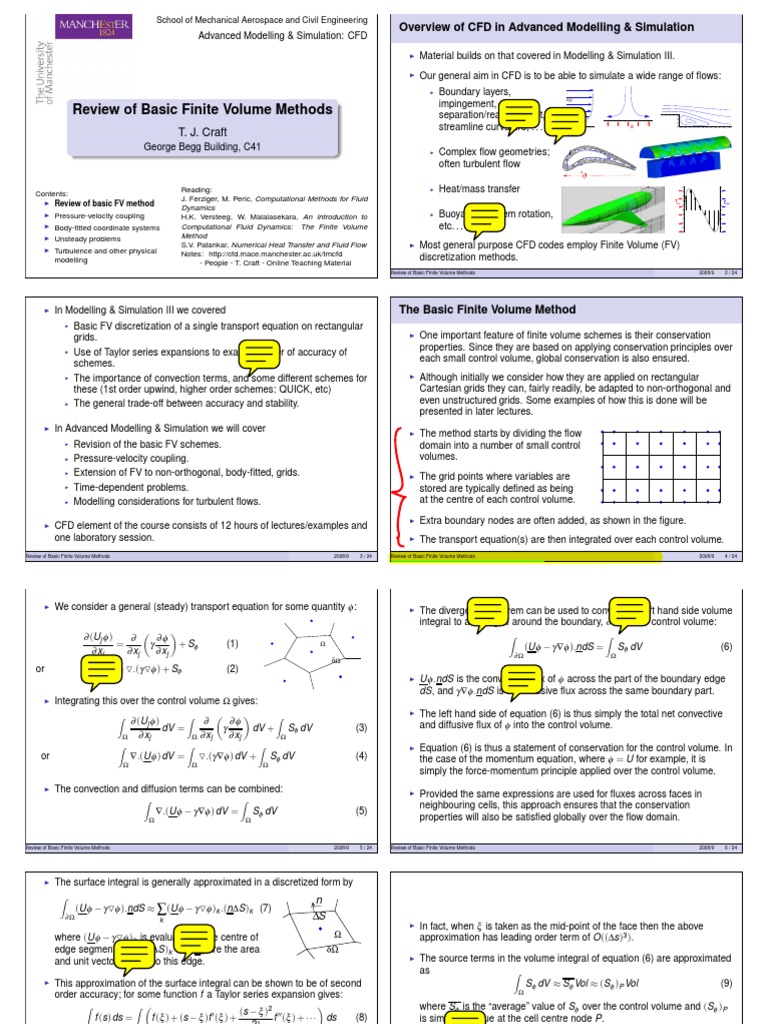 Review of Basic Finite Volume Methode | PDF | Computational Fluid Dynamics | Fluid Dynamics