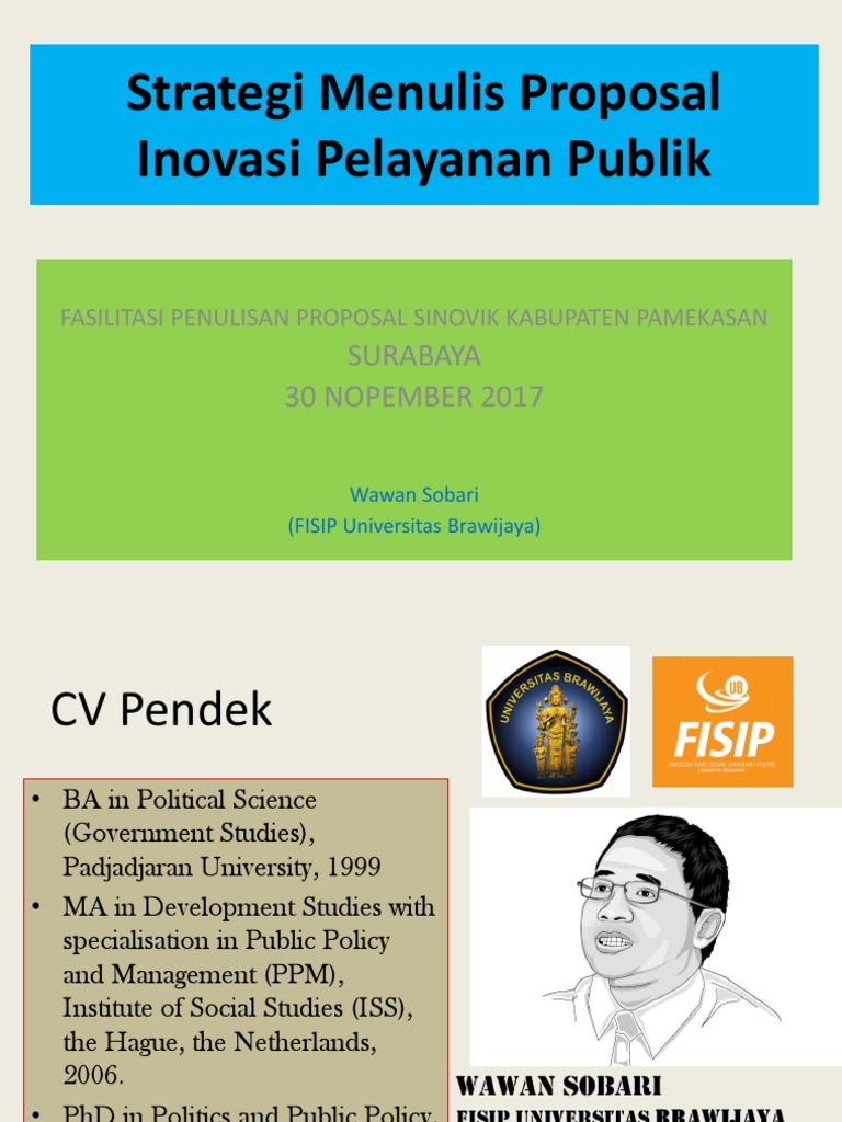 Menulis Proposal Inovasi Pelayanan Publik - Pamekasan | PDF