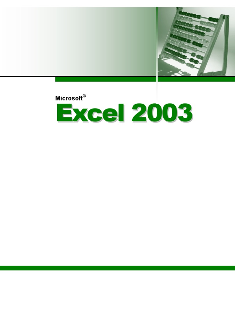 Excel 2003 | PDF | Microsoft Excel | Menu (Computing)