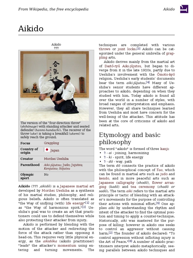 Aikido | PDF | Aikido | Japanese Martial Arts