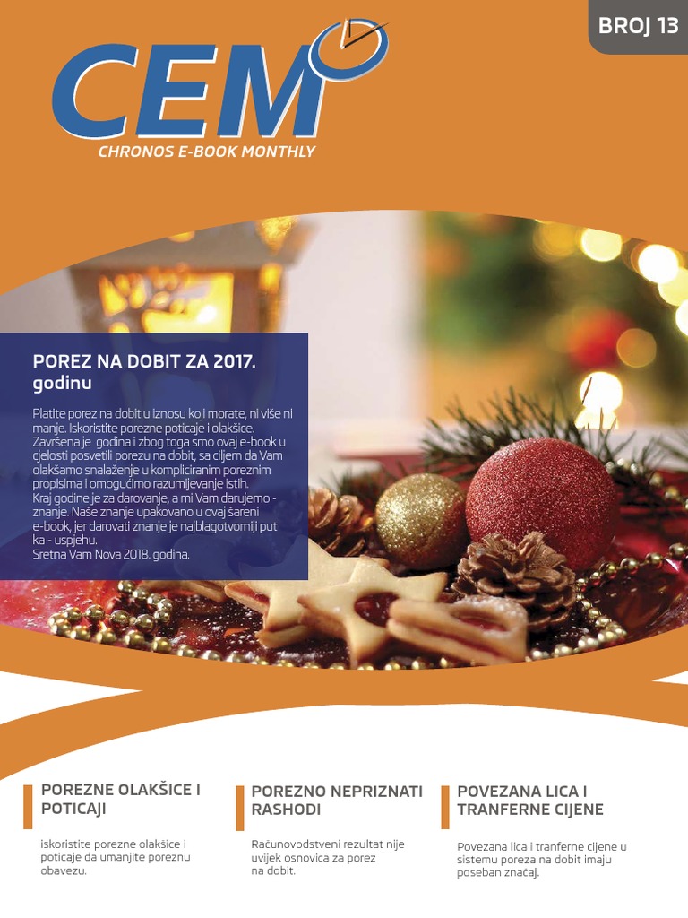 Chronos D.O.O. Newsletter 13 Low Porez Na Dobit | PDF