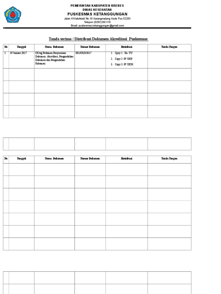 Format Distribusi Dokumen | PDF