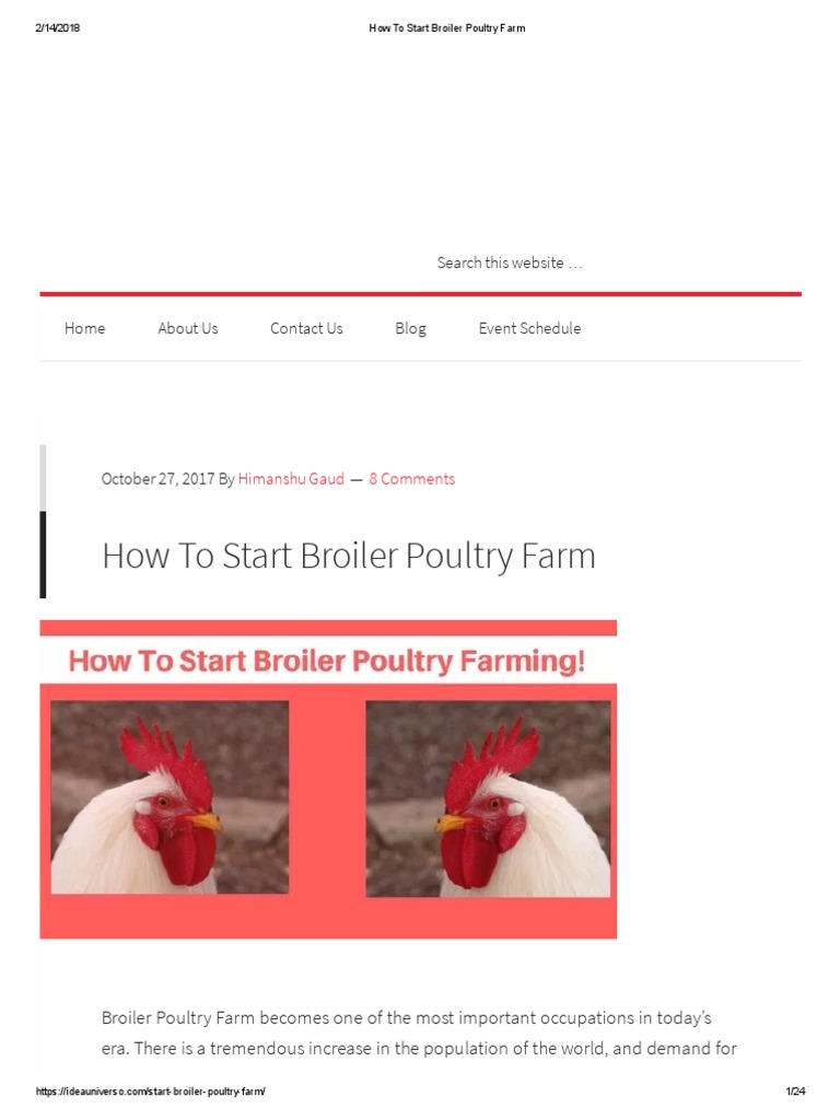 How To Start Broiler Poultry Farm | PDF | Poultry Farming | Broiler