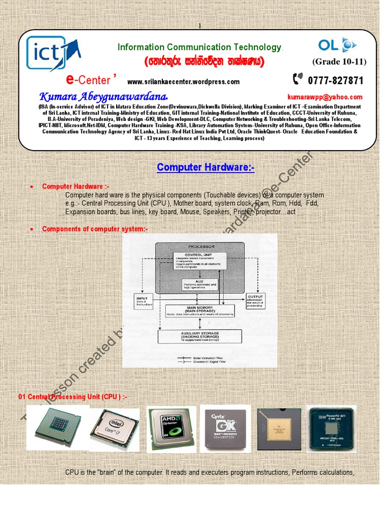 04 Compter Hardware | PDF | Disk Storage | Computer Data Storage