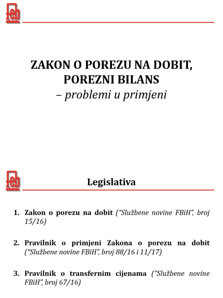Porez Na Dobit Za 2016 | PDF