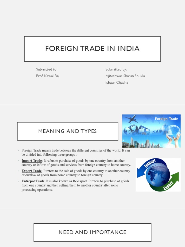 Overview of India's Foreign Trade | PDF | Financial Transaction ...