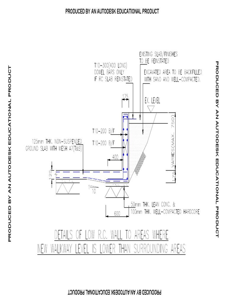 Low R.c.wall Details-Model | PDF