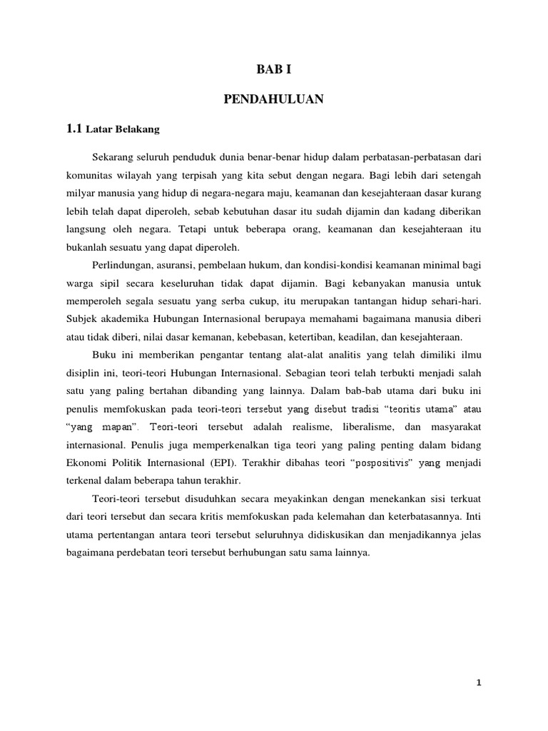 Teori Utama Dalam Hubungan Internasional Pdf Ilmu Sosial Sejarah