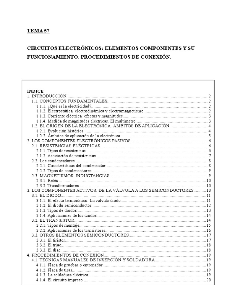 Tema 57 PDF | PDF | Tubo vacío | Diodo
