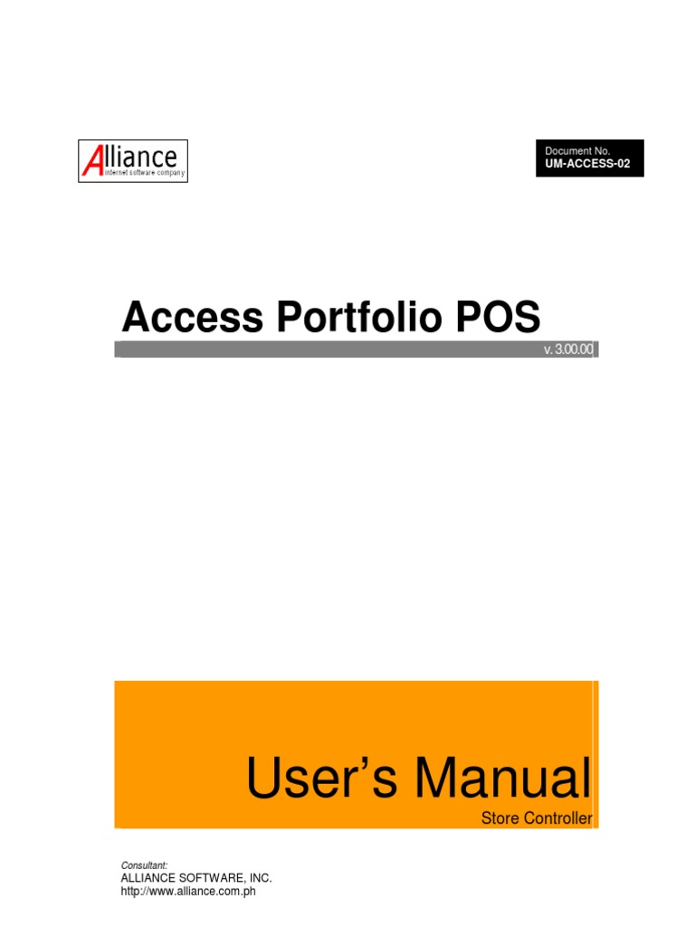 Access V3 User's Manual - Store Controller | PDF | Point Of Sale | Receipt