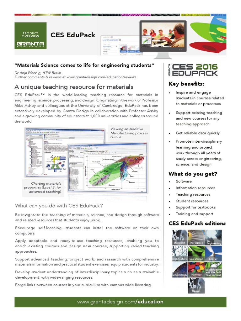 CES Edupack 2016 Overview | PDF | Engineering | Databases