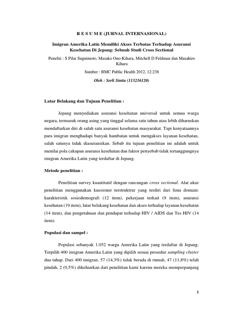 Contoh Bedah Jurnal Internasional (Internasional) | PDF